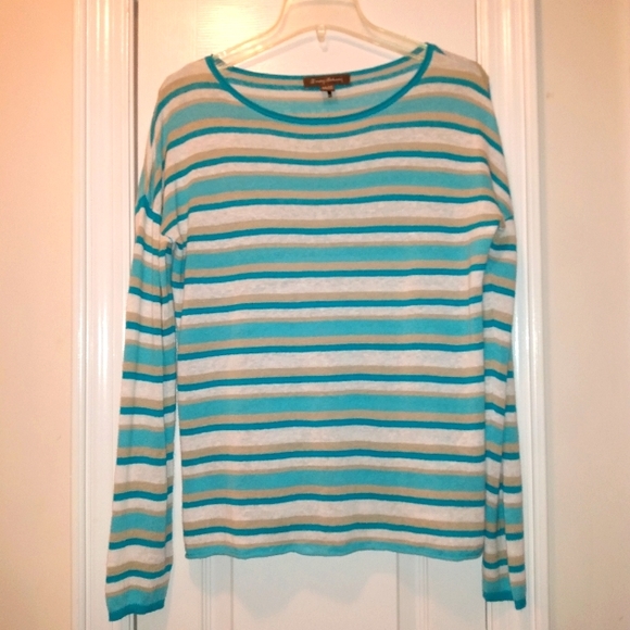 Tommy Bahama | Sweaters | Tommy Bahama Turquoise Tan White Striped ...